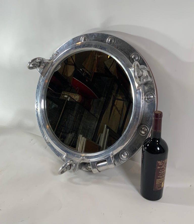 Aluminum Ship’s Porthole Mirror For Sale at 1stDibs
