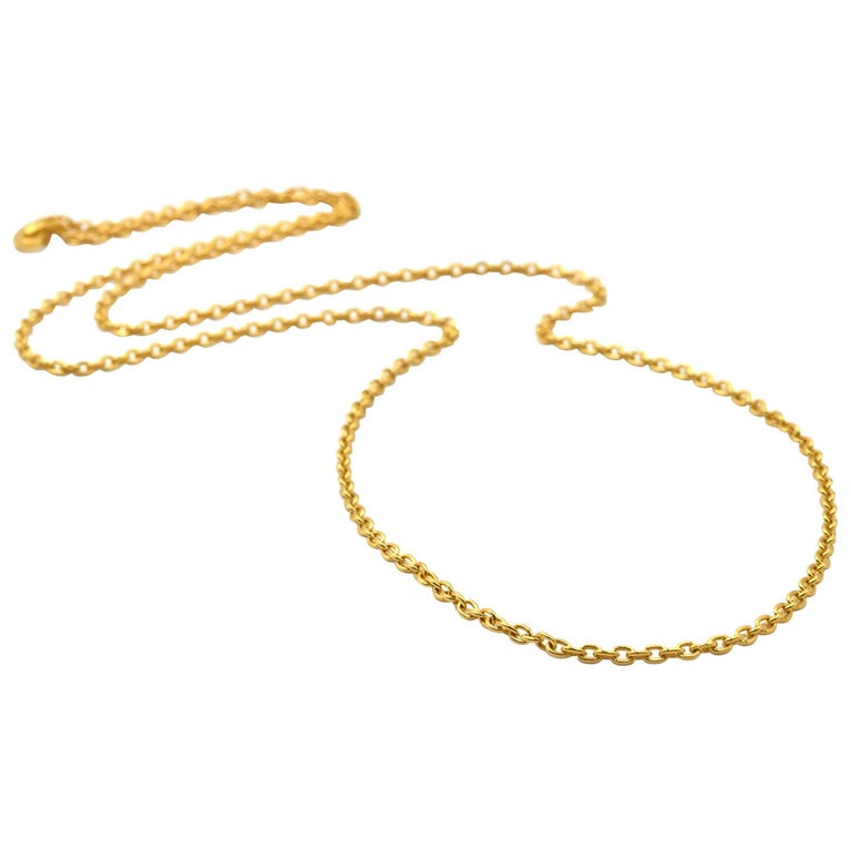 23 Karat Yellow Gold Oval Link Chain at 1stDibs