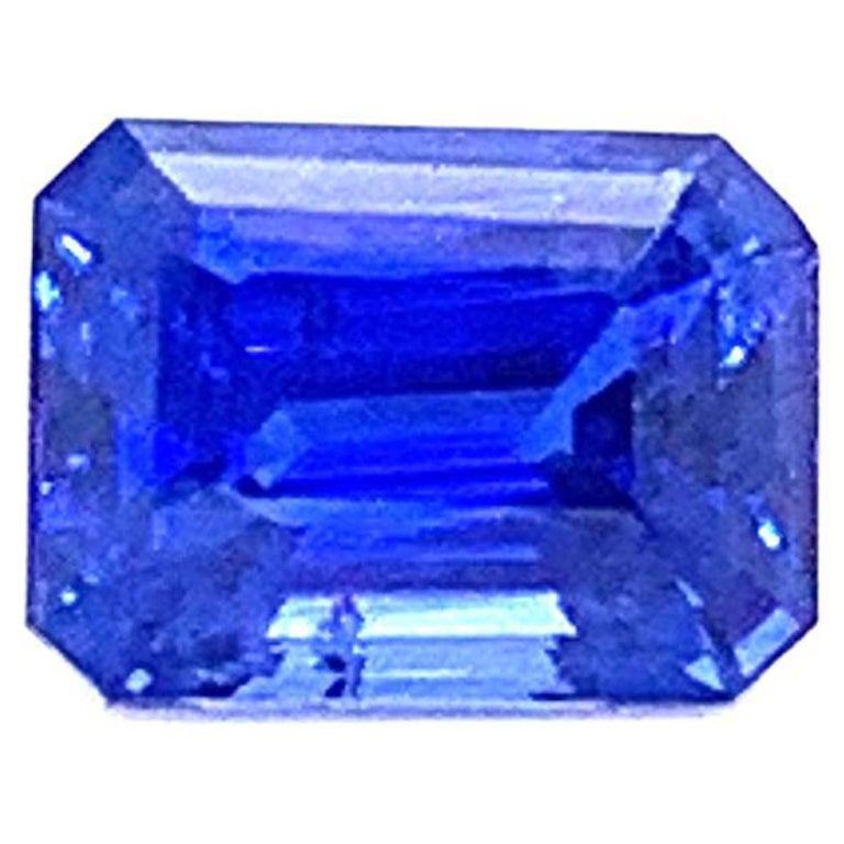 2.30 Carat Octagon-Cut Vivid Royal Blue Sapphire For Sale at 1stDibs