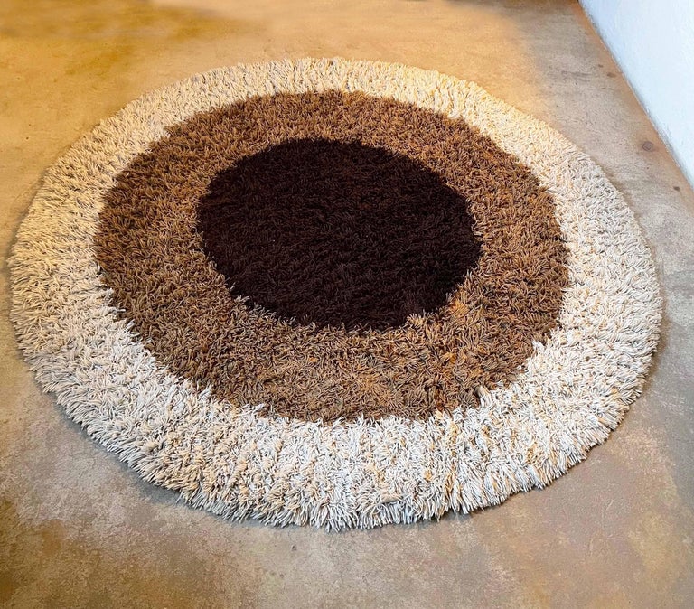 Panton Style "Ring" High Pile Rya Rug by Herforder Teppiche, Germany ...