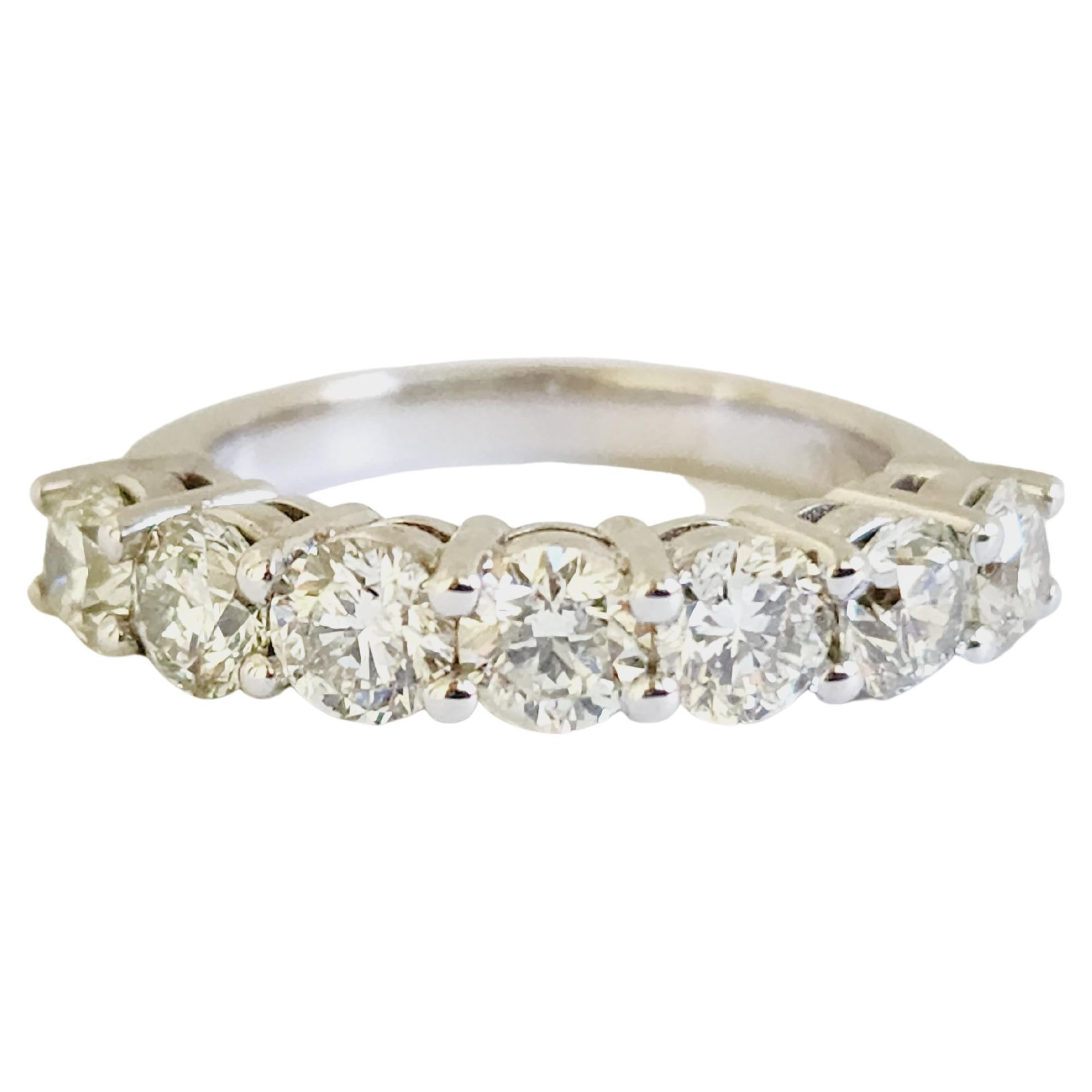 2.32 Carat Diamond Mini Band White Gold 14 Karat For Sale at 1stDibs