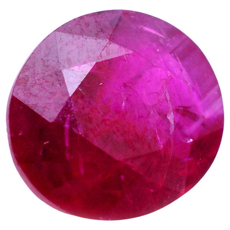 2.33 Carat Cushion-Cut Burma No Heat Intense Red Ruby For Sale at 1stDibs