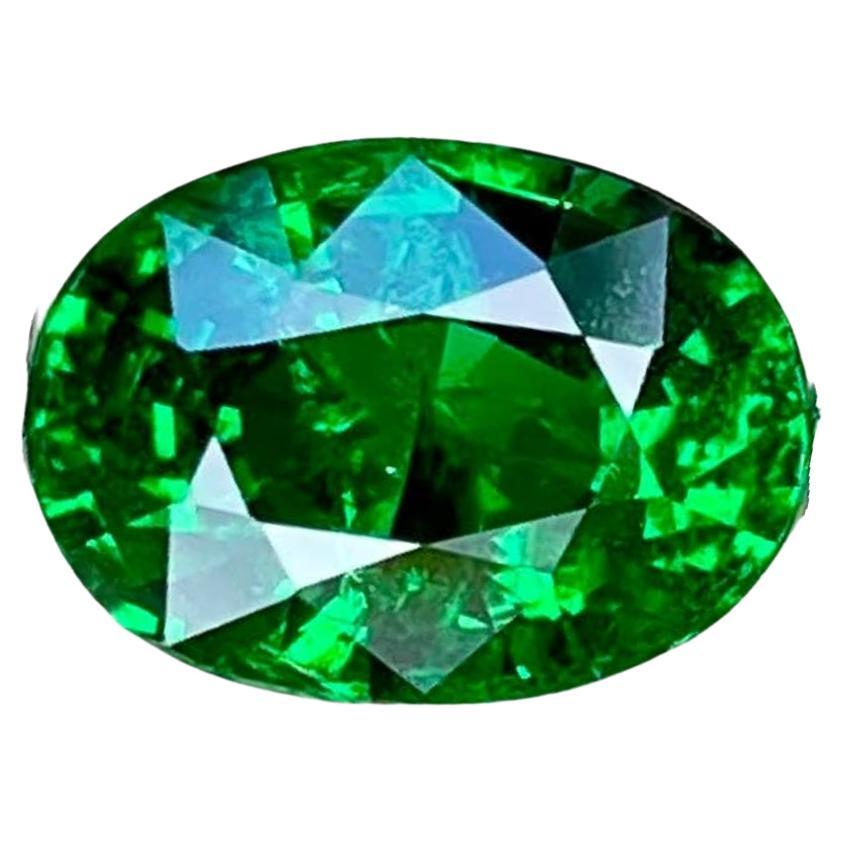 1.45 carats Green Tsavorite Garnet Stone Oval Cut Kenyan Gemstone For ...