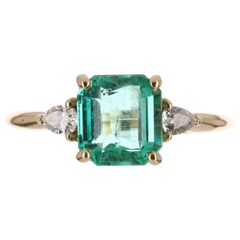 A One- Of- A- Kind Three–Stone Asscher–Cut Diamond Ring at 1stDibs