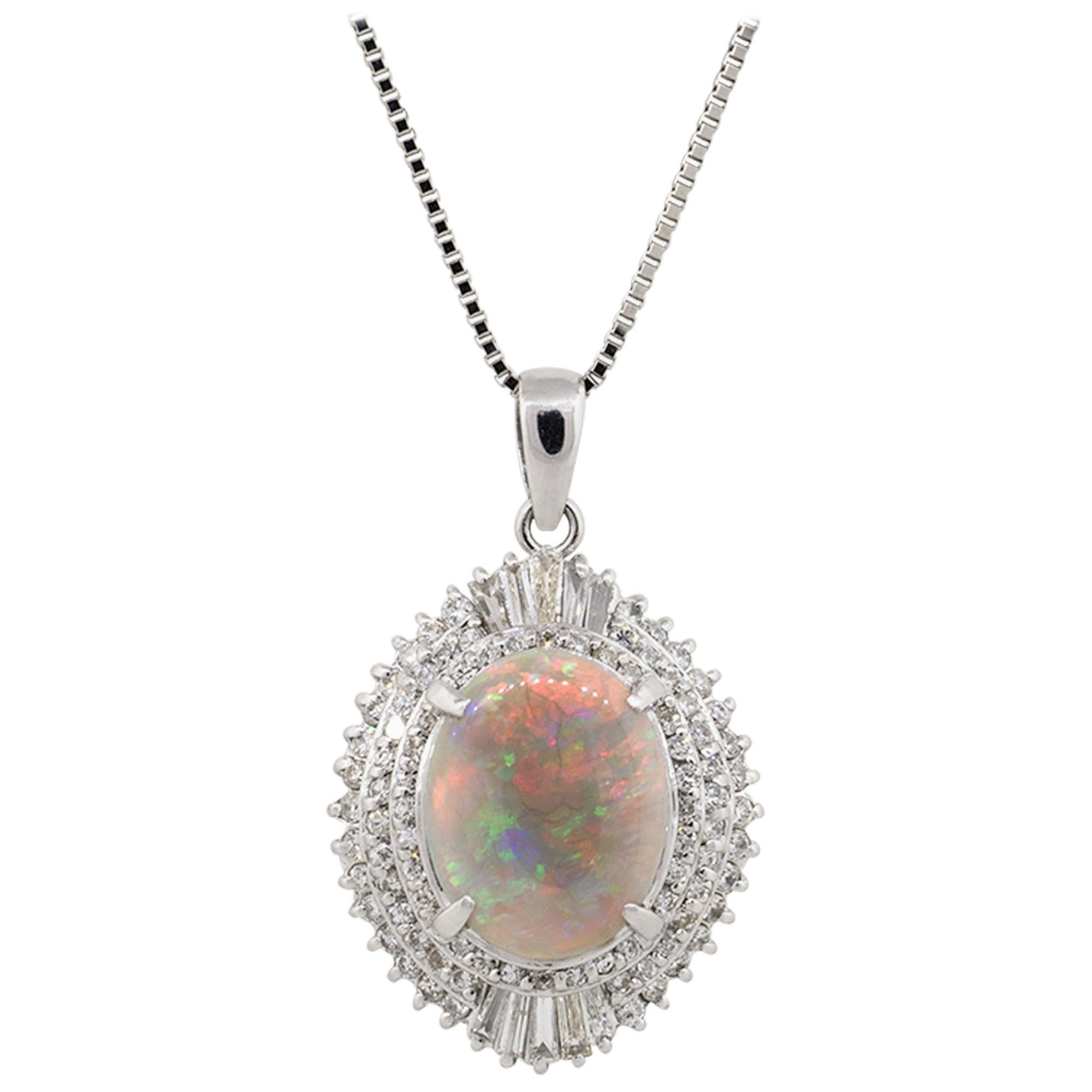 Gold Black Opal Pendant Necklace at 1stDibs