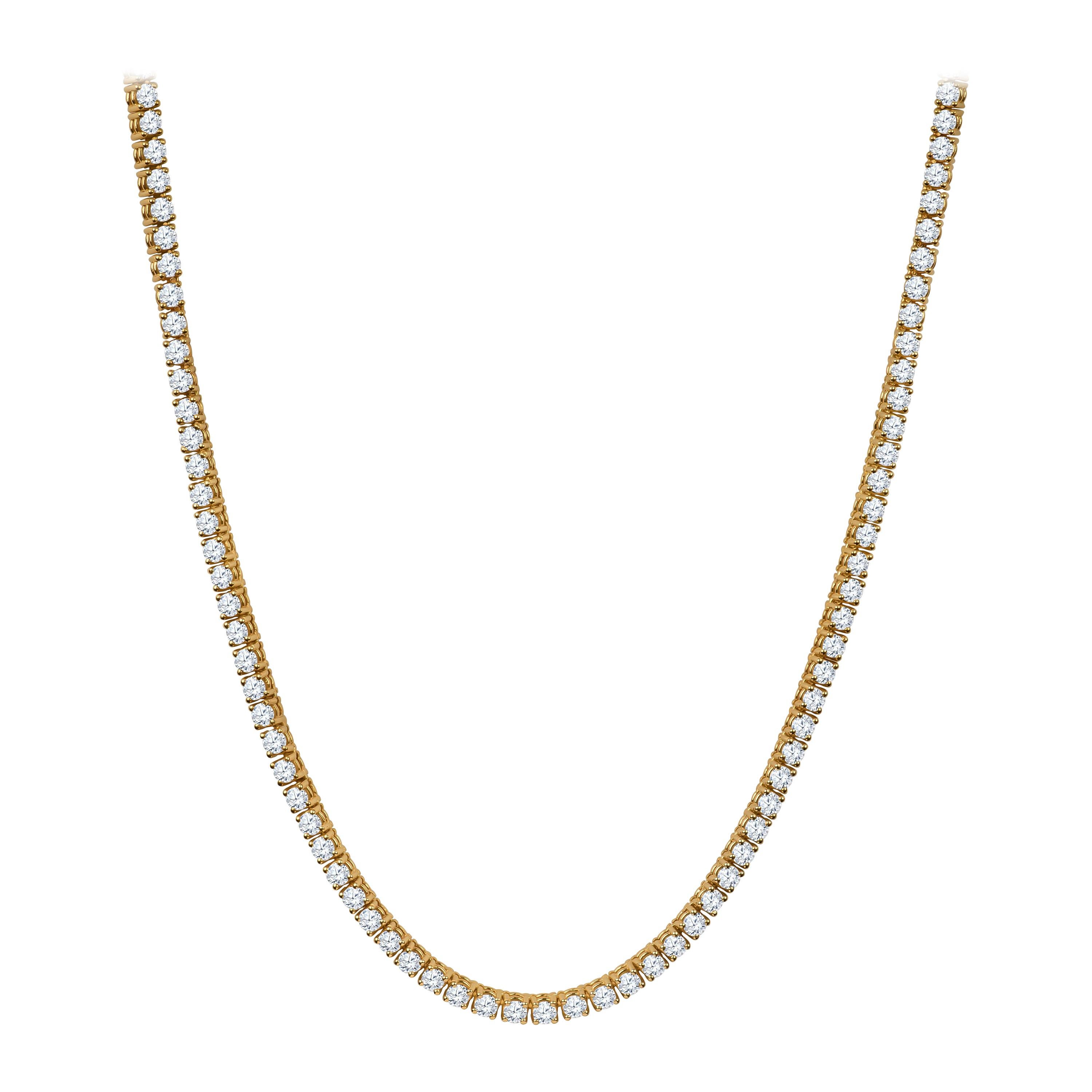 Rivera Necklace with 17.61 Carat Total Weight in Round Diamonds For ...
