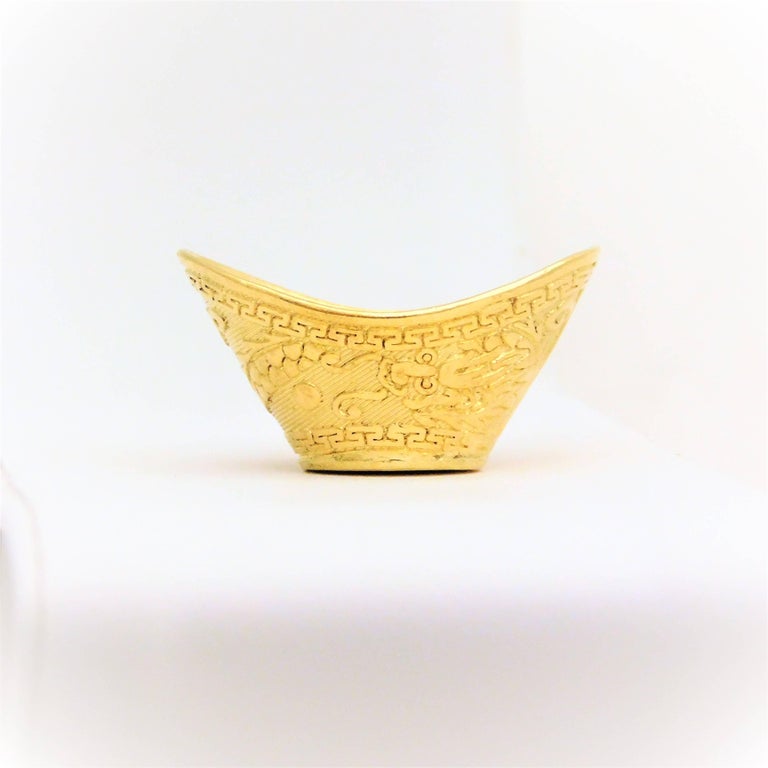 23 Karat Gold “Yuen Bao” Chinese Prosperity Charm For Sale at 1stDibs ...