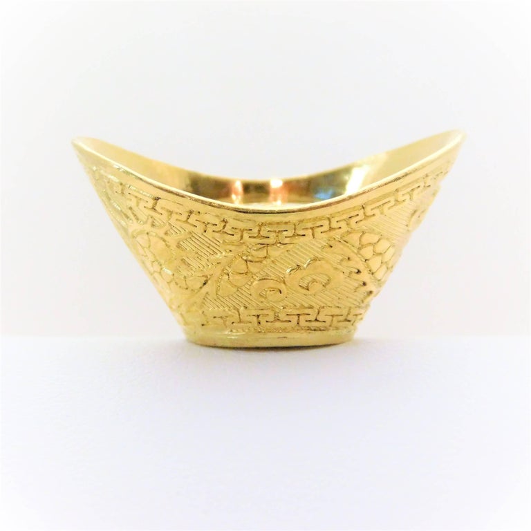 23 Karat Gold “Yuen Bao” Chinese Prosperity Charm For Sale at 1stDibs ...