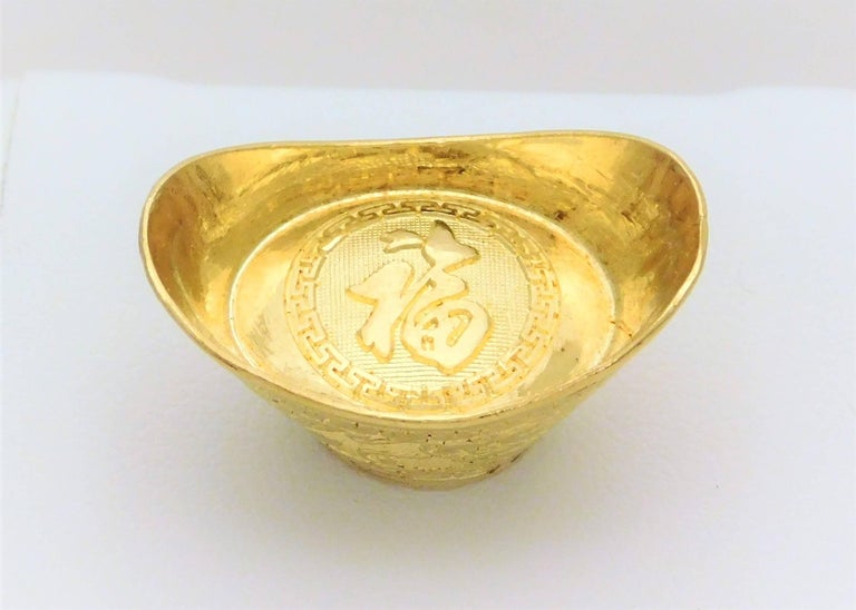 23 Karat Gold “Yuen Bao” Chinese Prosperity Charm For Sale at 1stDibs ...