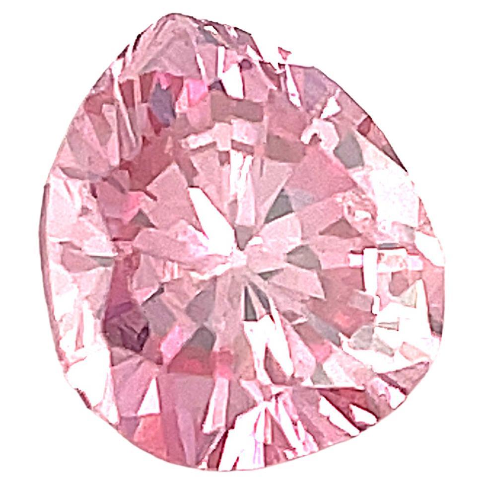 Fancy Intense Purplish Pink Natural Diamond, Loose .24 Carat Pear, GIA ...