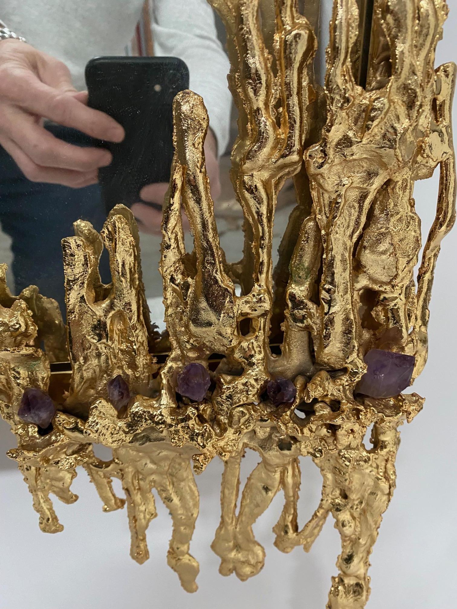 24 Karat Plated "Dripping" Mirror by Claude Victor Boeltz at 1stDibs ...