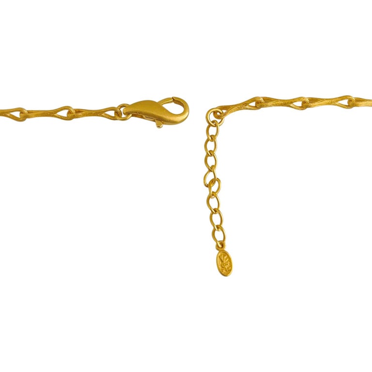 24 Karat Pure Yellow Gold Solid Fancy Bone Link Chain Necklace For Sale ...