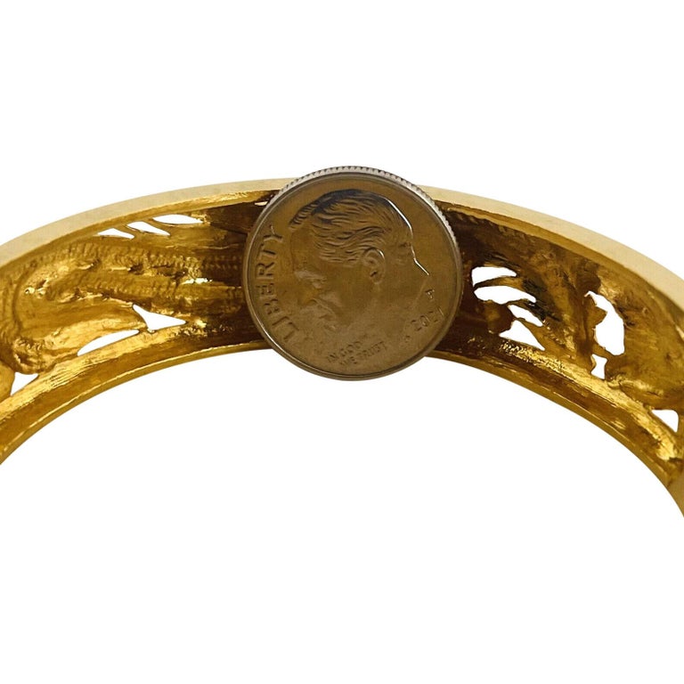 24 Karat Pure Yellow Gold Solid Heavy Intricate Bangle Bracelet For ...