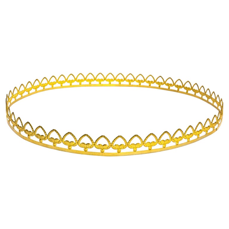 24 Kt Gold Hearts Halo Crown For Sale at 1stDibs