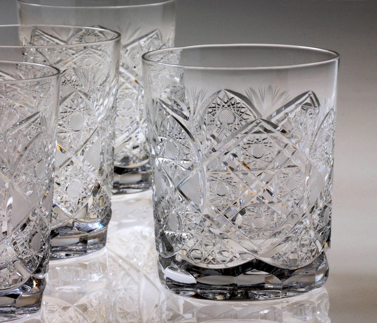 24 Pieces Crystal Drinking Set by Moser, Czech Republic, 1960 For Sale ...