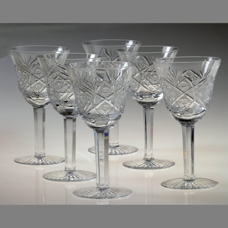 24 Pieces Crystal Drinking Set by Moser, Czech Republic, 1960 For Sale ...