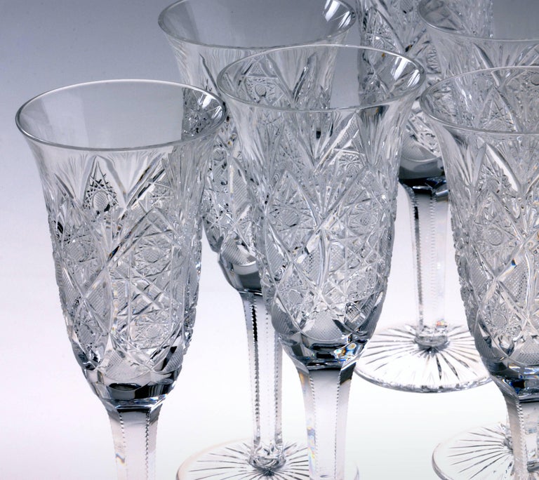 24 Pieces Crystal Drinking Set by Moser, Czech Republic, 1960 For Sale ...