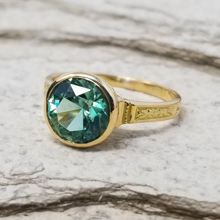 2.40ct Mint Green Tourmaline in 18kt Cassandra Ring by Cynthia Scott ...