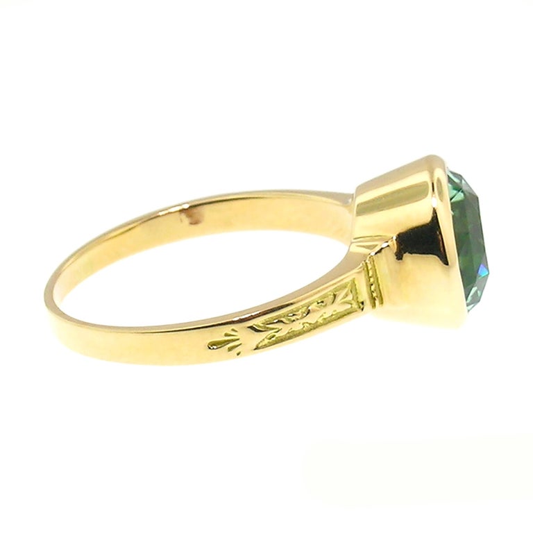 2.40ct Mint Green Tourmaline in 18kt Cassandra Ring by Cynthia Scott ...