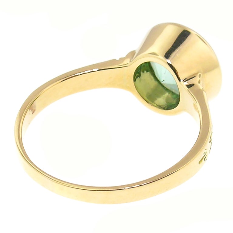 2.40ct Mint Green Tourmaline in 18kt Cassandra Ring by Cynthia Scott ...
