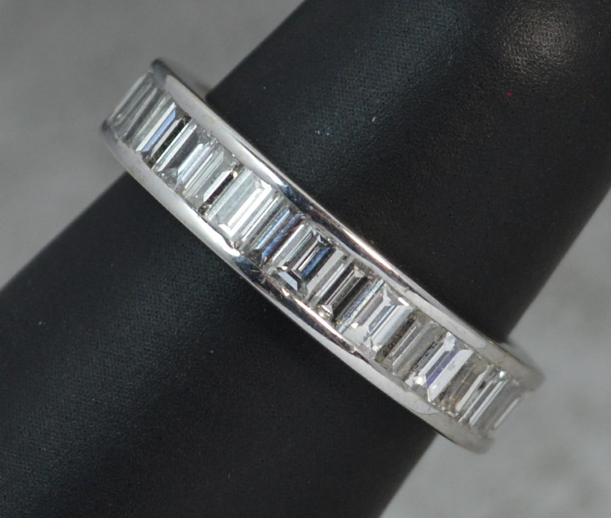 2.40 Carat Diamond 18 Carat White Gold Full Eternity Stack Ring For ...