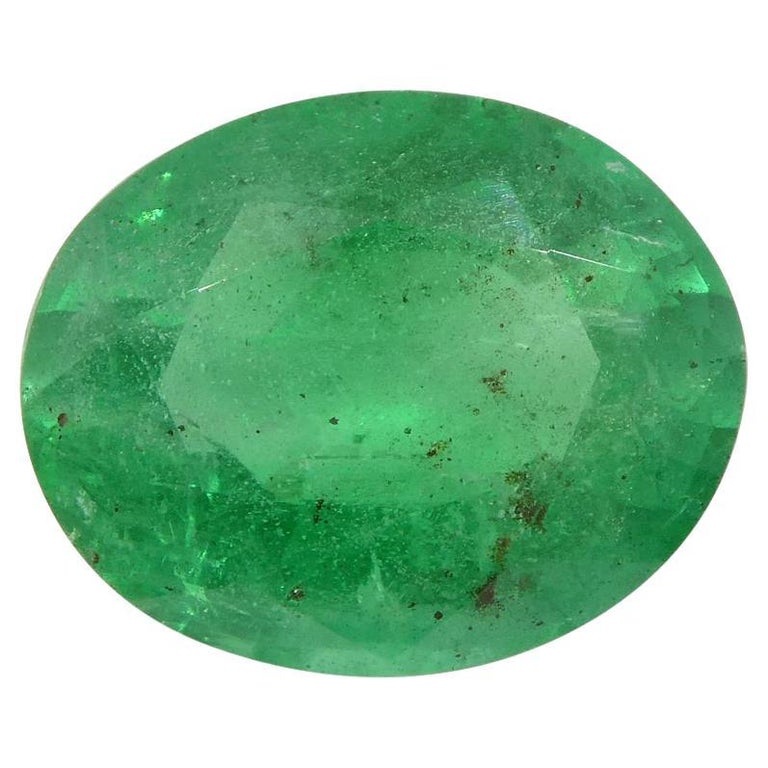 2.42 ct Oval Russian Emerald For Sale at 1stDibs