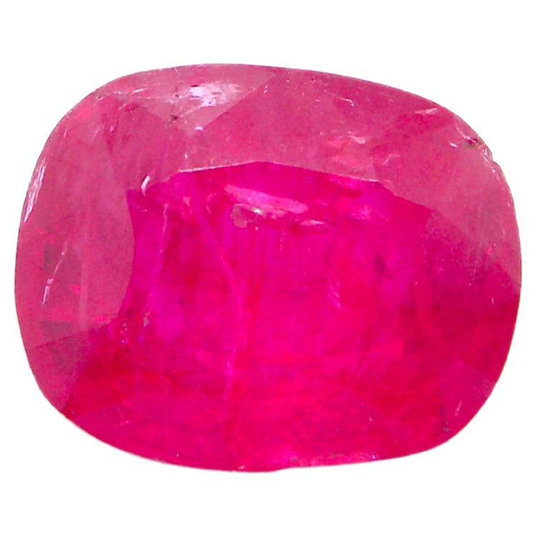 2.45 Carat GRS Certified Burma No Heat Cushion-Cut 