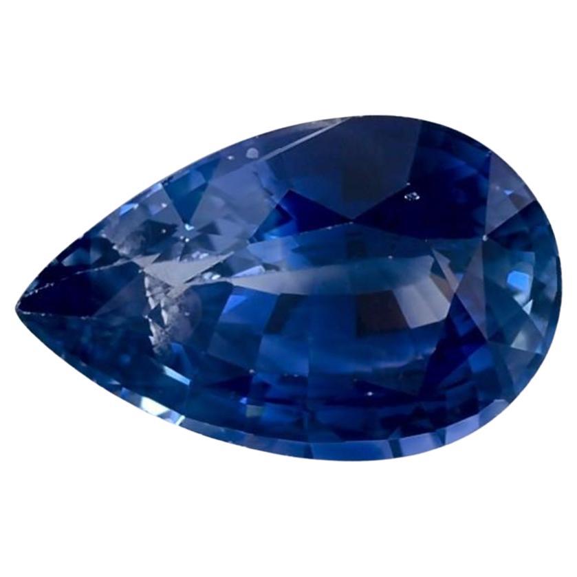 2.86 Ct Blue Sapphire Pear Loose Gemstone For Sale at 1stDibs