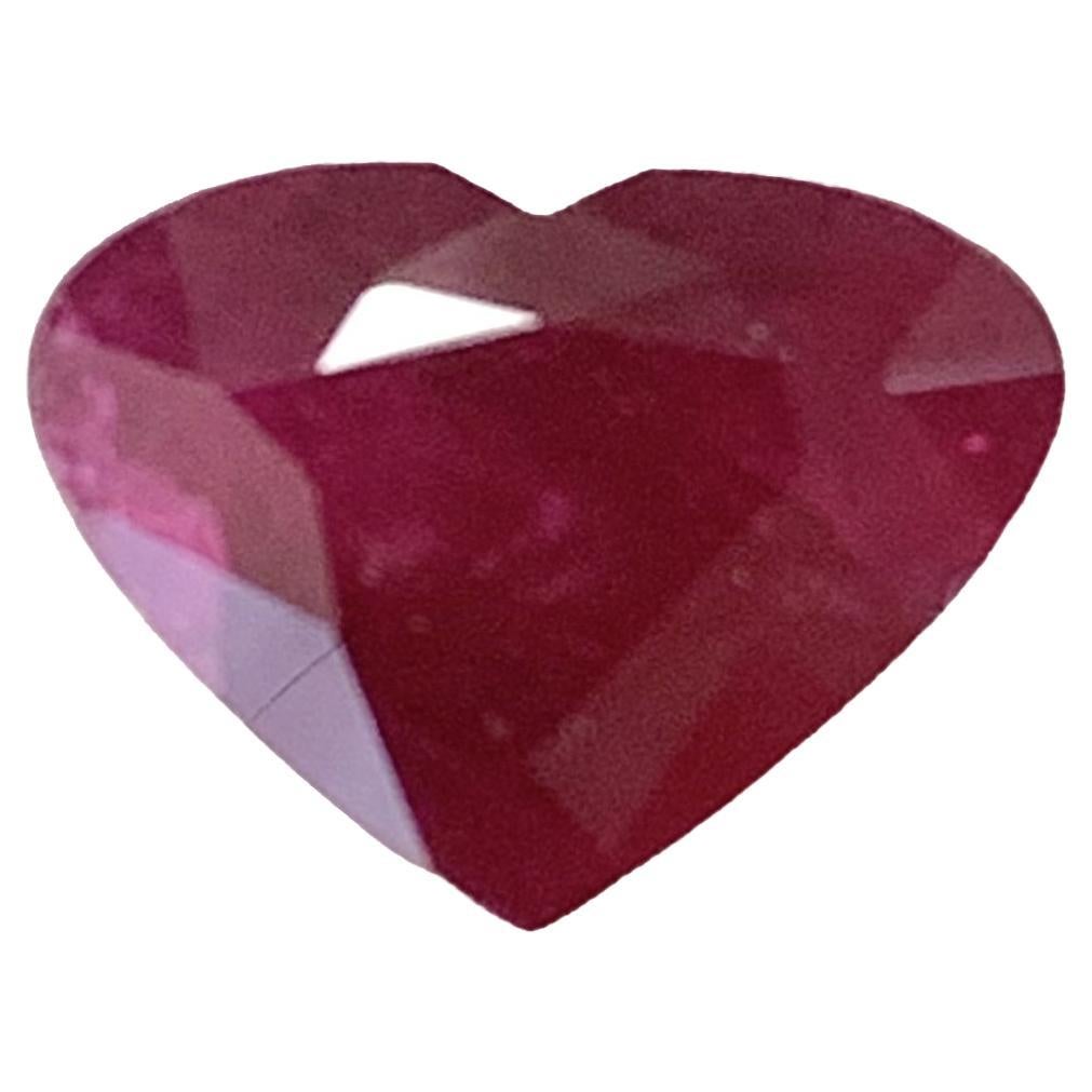 3.97 Carat Orangish-pink Natural Heart Shaped Spinel For Sale at 1stDibs