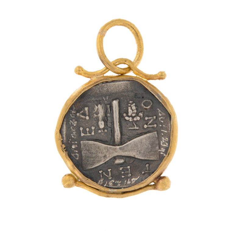 24 Karat Gold and Sterling Silver Reproduction Janus Double-Headed Coin ...