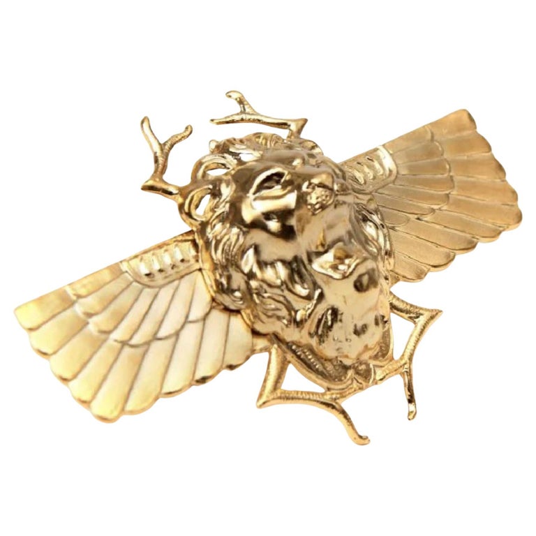 24K Gold Plated on Brass Cleopatra King Ring For Sale at 1stDibs