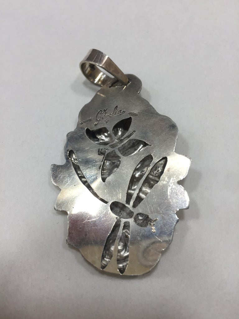 24 Karat Gold, Solid Silver, Pendant, Roses, Handcrafted, Italy For ...