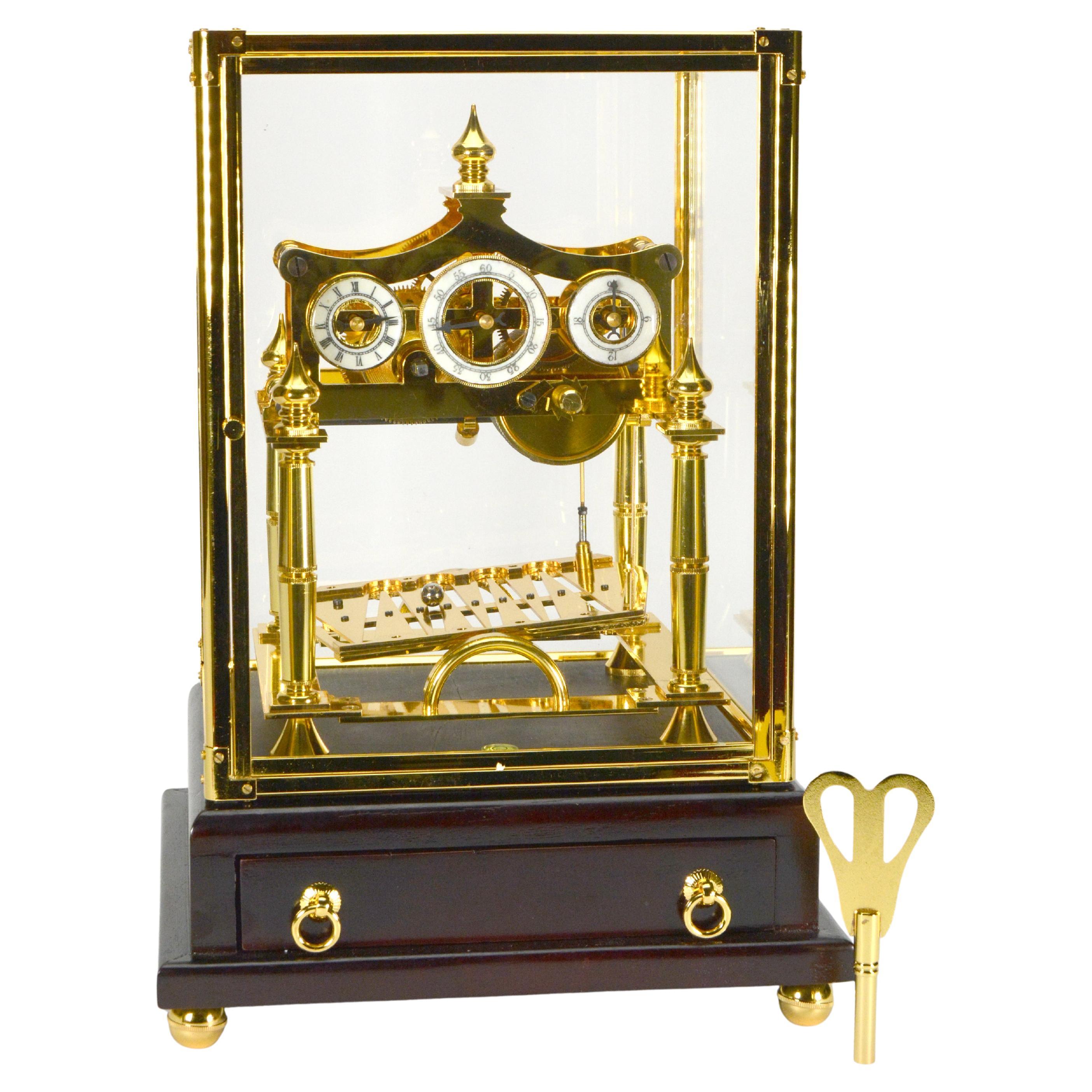 Rare Vintage French Style Mystery 8 Day Waterwheel Rolling Ball ...