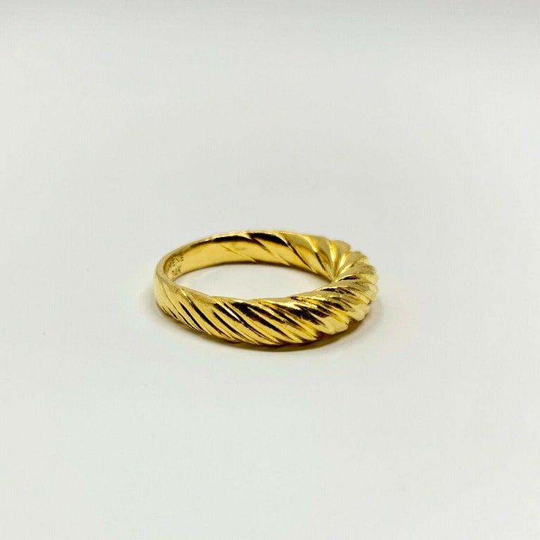 24 Karat Solid Yellow Gold Mene Torc Ring For Sale at 1stDibs | mene ...