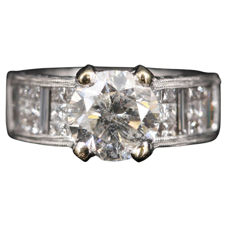 Customizable 2.5 Carat Diamond Engagement Ring, White Gold Diamond ...