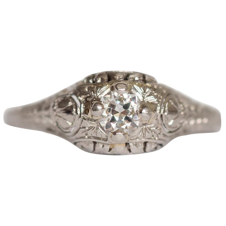 .25 Carat Diamond Platinum Engagement Ring For Sale at 1stDibs