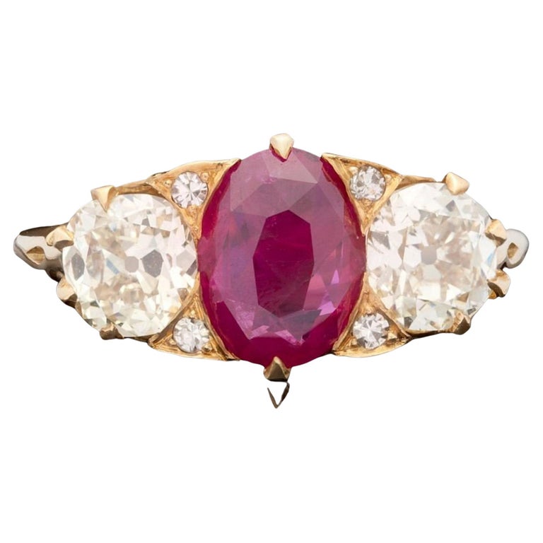 Customizable 2.5 Carat Oval Cut Ruby Diamond Engagement Ring, Art Deco ... Customizable 2.5 Carat Oval Cut Ruby Diamond Engagement Ring, Art Deco ...