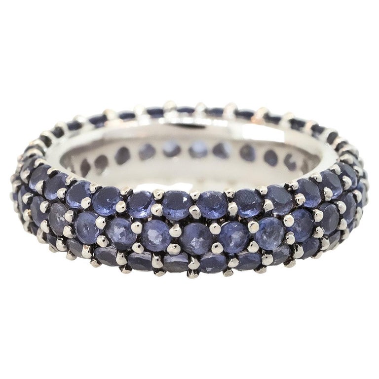 2.5 Carat Pave Tanzanite Band 18 Karat in Stock For Sale at 1stDibs