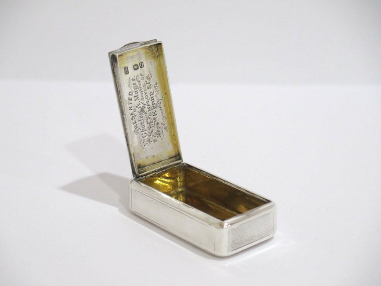 Sterling Silver Gilded Interior Antique English London 1811 Snuff Box ...