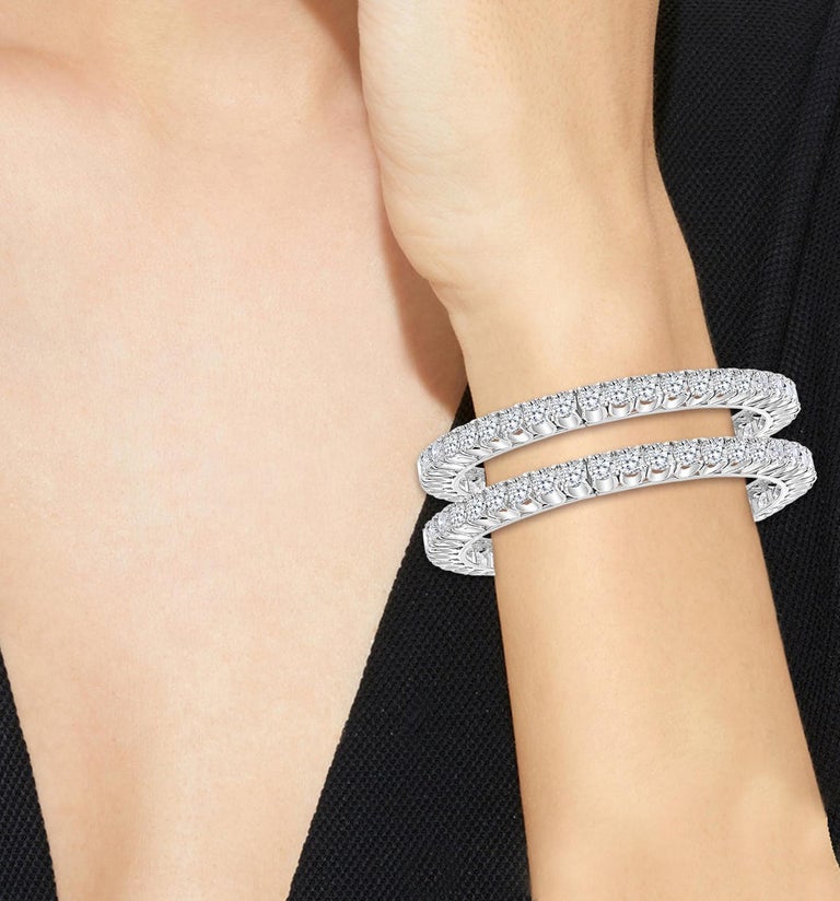 25 Pointer Each, 26 Carat Single Line Eternity 18 Kt Gold and Diamond ...