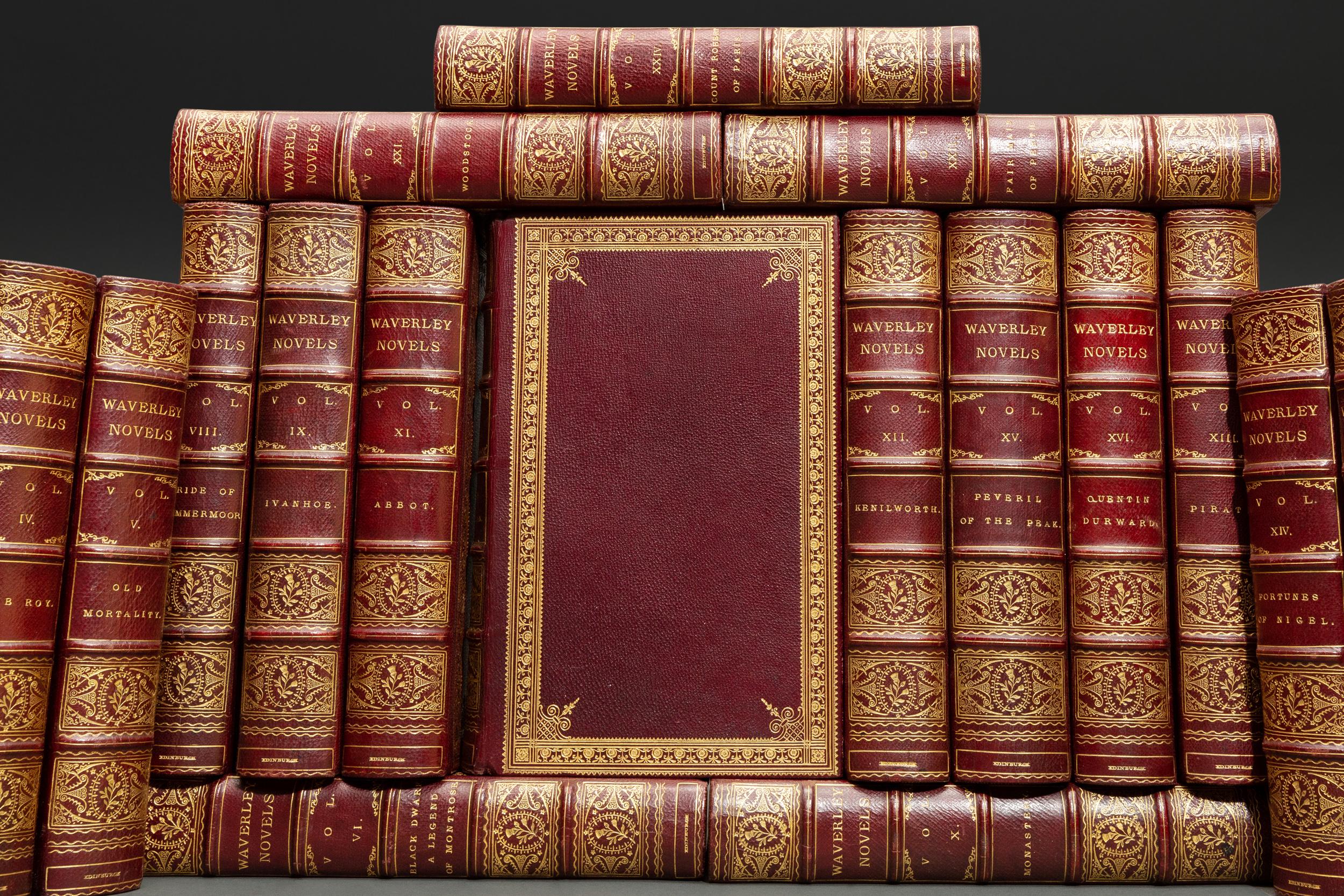 25 Volumes, Sir Walter Scott, Waverly Novels at 1stDibs