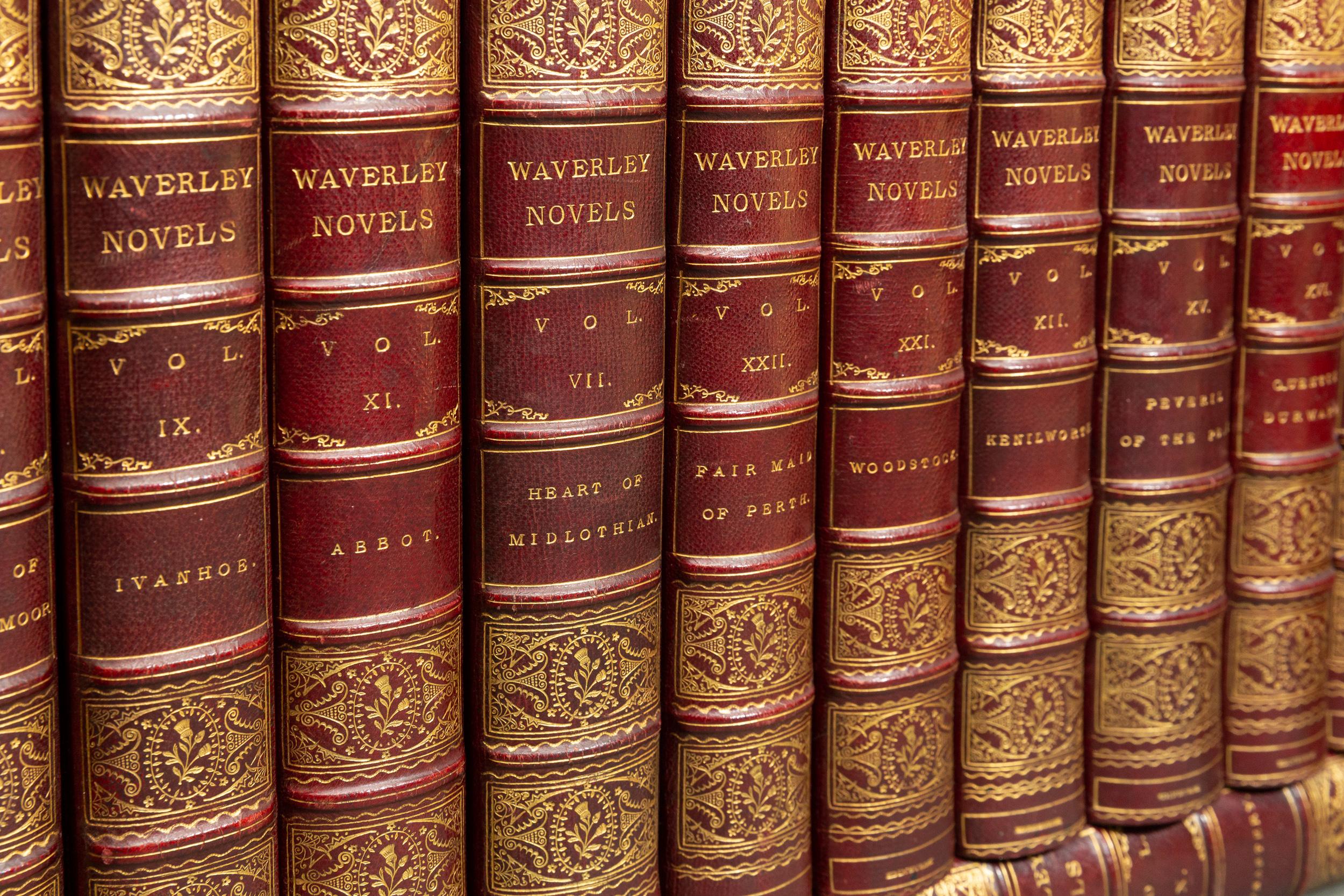 25 Volumes, Sir Walter Scott, Waverly Novels at 1stDibs