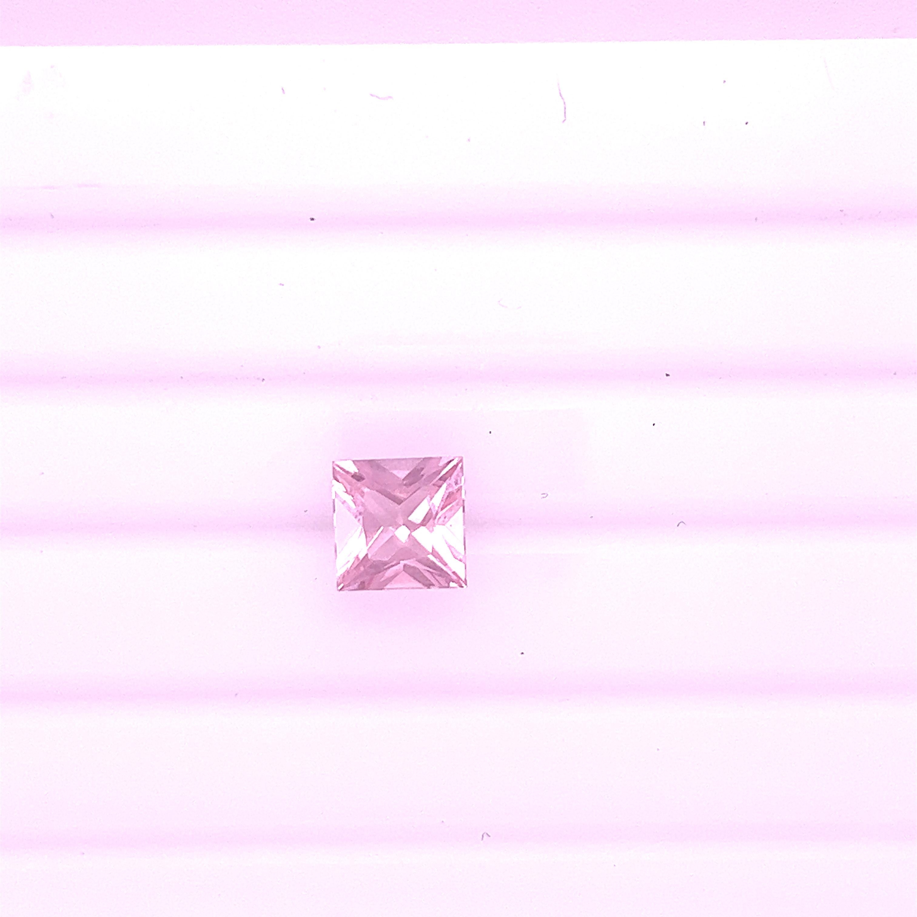 2.50 Carat AAA Natural Pink Morganite Asher Cut Shape Loose Gemstone ...