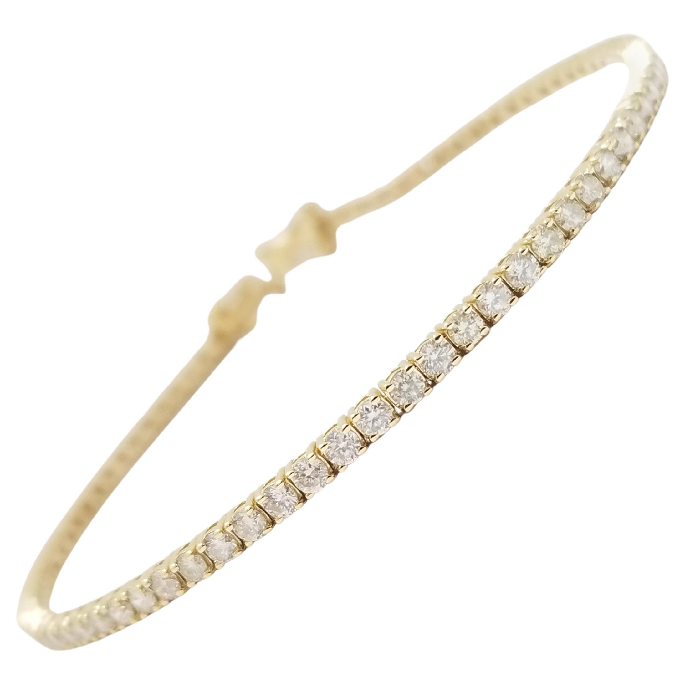 2 50 Carat Natural Round Diamonds Octagonal Link Tennis Bracelet 14