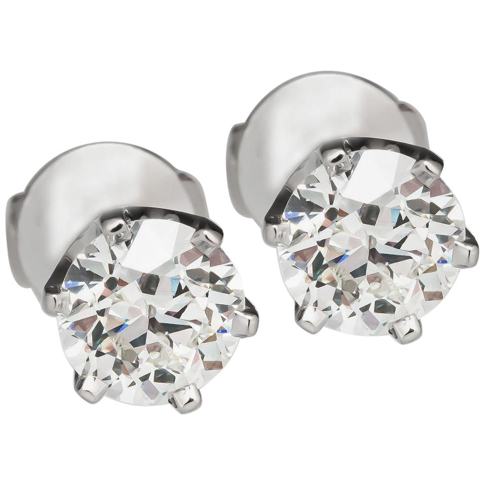 Emerald Cut Studs 2.50 Carat For Sale at 1stDibs