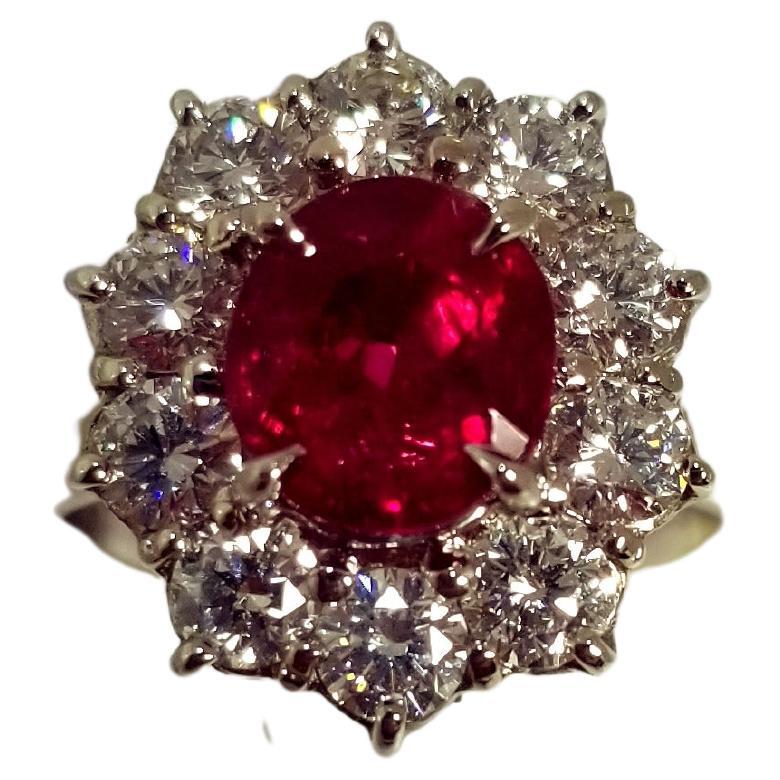 NEW SSEF CERT PIGEON RED 2.50Ct Unheated Burma Ruby and Ideal Cut ...