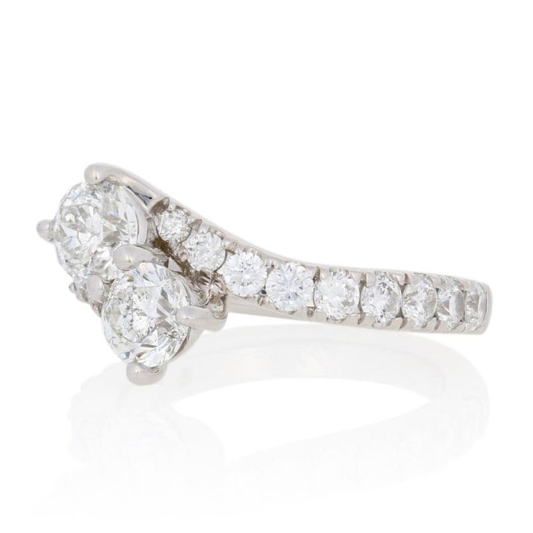 2.50 Carat Round Brilliant Diamond Ever Us Ring, 14 Karat White Gold ...