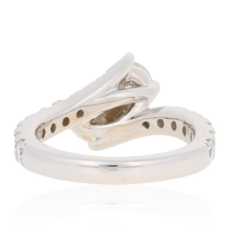 2.50 Carat Round Brilliant Diamond Ever Us Ring, 14 Karat White Gold ...