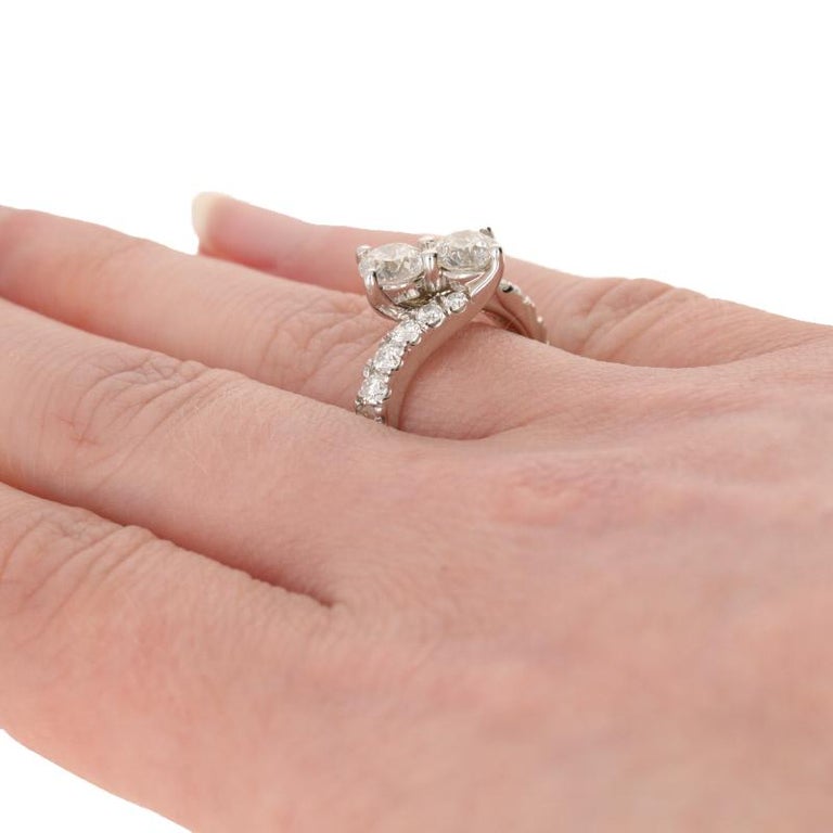 2.50 Carat Round Brilliant Diamond Ever Us Ring, 14 Karat White Gold ...