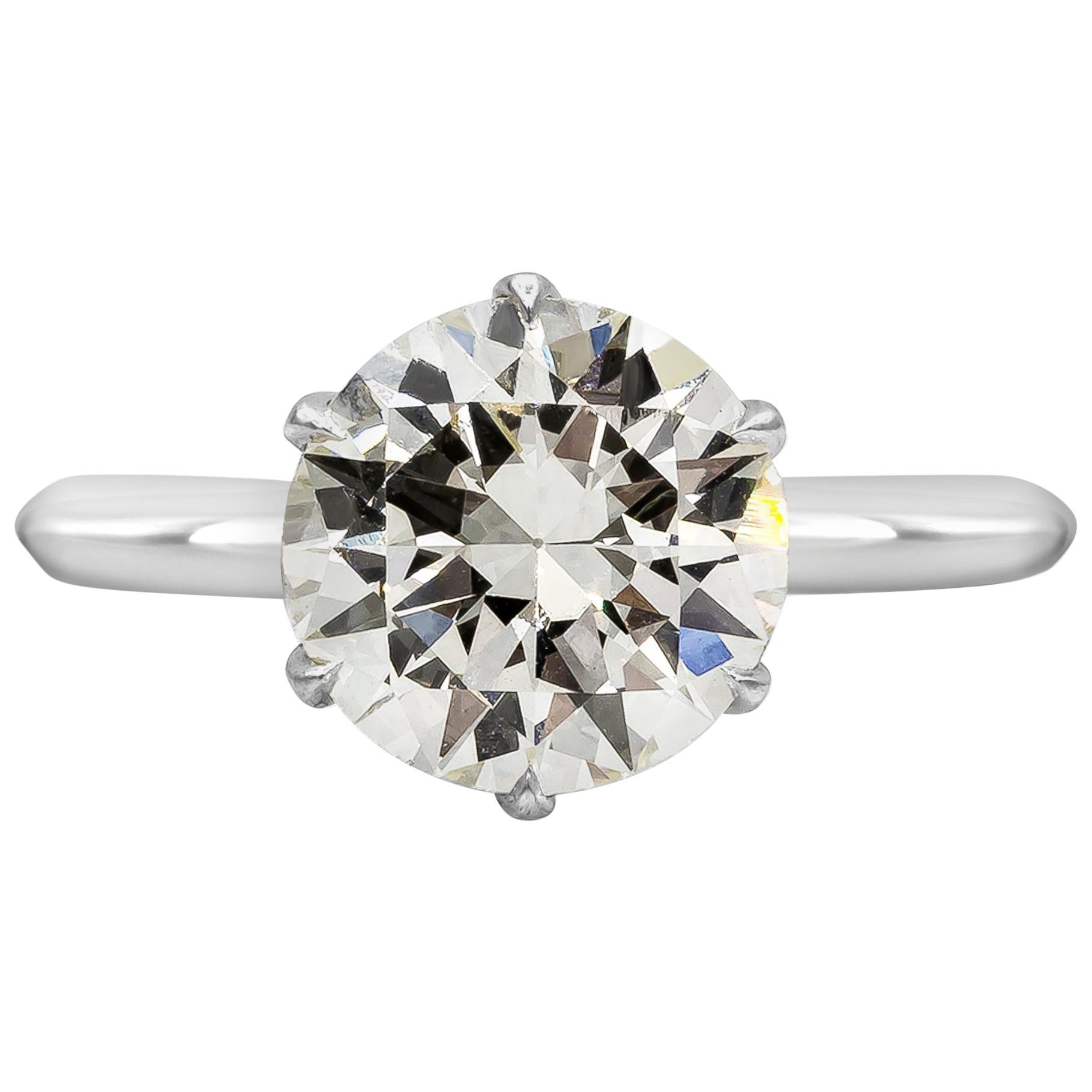 Roman Malakov 1.49 Carat Oval Cut Diamond Solitaire Engagement Ring For ...